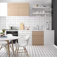 China Nordic INS Style Black White Glazed Porcelain Tiles 300*300mm For Floor And Interior Wall for sale