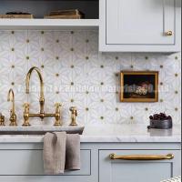 China Waterjet Flower Mosaic Floor Wall Tile 320x320mm Grade AAA for sale