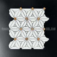 China Waterjet Flower Mosaic Floor Wall Tile 320x320mm Grade AAA for sale