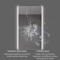 China Smart LED Hotel Bathroom Vanity Mirrors Wall Mounted Frameless Defogger Dimmer for sale