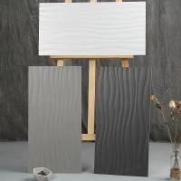 China Villa Terrace Bathroom Toilet Balcony Porcelain Tiles 300x600mm Wave Model Matte Glazed Suface Full Body for sale