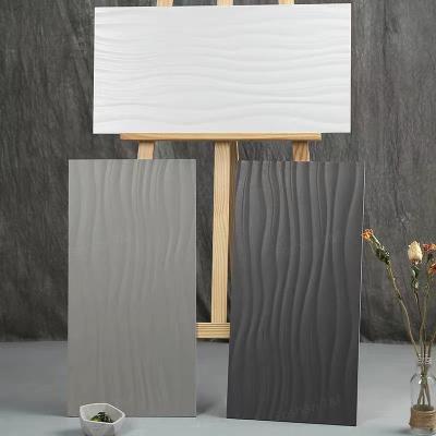 China Villa Terrace Bathroom Toilet Balcony Porcelain Tiles 300x600mm Wave Model Matte Glazed Suface Full Body for sale