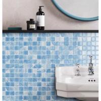 China 300x300mm Crystal Glass Mosaic Tile For Balcony Kitchen Bathroom Wall Swimming Pool Tiles for sale