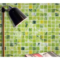 China 300x300mm Crystal Glass Mosaic Tile For Balcony Kitchen Bathroom Wall Swimming Pool Tiles for sale