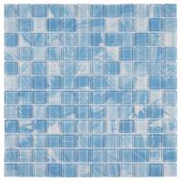 China 300x300mm Crystal Glass Mosaic Tile For Balcony Kitchen Bathroom Wall Swimming Pool Tiles for sale