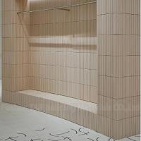 China Mosaic Light Yellow Clothing Store Marble Stone Tile Long Strip Commercial Background Wall Tiles for sale