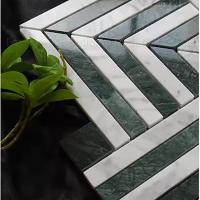 China Stone Mosaic Marble Non Slip Floor Tile For Dining Room Kitchen Washroom for sale