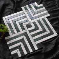 China Stone Mosaic Marble Non Slip Floor Tile For Dining Room Kitchen Washroom for sale