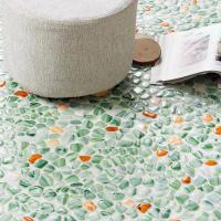 China Cobble Pebble Shaped Glass Mosaic Tiles Glossy Mosaic Kitchen Wall Pebble Mosaic for sale