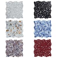 China Cobble Pebble Shaped Glass Mosaic Tiles Glossy Mosaic Kitchen Wall Pebble Mosaic for sale