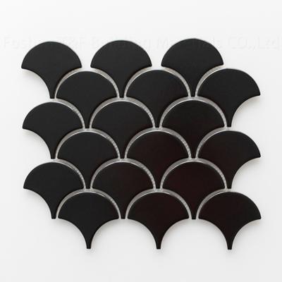 China Dragon Scale Full Body Mosaic Ceramic Tiles Bathroom Background Wall Fish Scale Tile for sale
