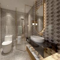 China Dragon Scale Full Body Mosaic Ceramic Tiles Bathroom Background Wall Fish Scale Tile for sale