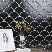 China Dragon Scale Full Body Mosaic Ceramic Tiles Bathroom Background Wall Fish Scale Tile for sale