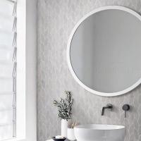 China Mosaic Carrara White Special Shaped Marble Stone Tile Kitchen Wall Floor Tile for sale