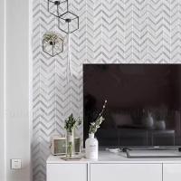 China Mosaic Carrara White Special Shaped Marble Stone Tile Kitchen Wall Floor Tile for sale