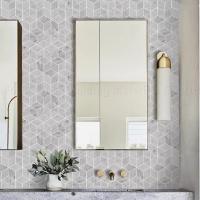 China Mosaic Carrara White Special Shaped Marble Stone Tile Kitchen Wall Floor Tile for sale
