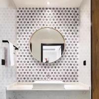 China Mosaic Carrara White Special Shaped Marble Stone Tile Kitchen Wall Floor Tile for sale