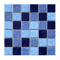 China Square Swimming Pool Mosaic Tile Indoor Fish Pool Ceramic Outdoor Landscape Wall Ground Blue for sale
