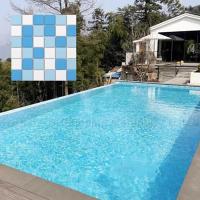 China Square Swimming Pool Mosaic Tile Indoor Fish Pool Ceramic Outdoor Landscape Wall Ground Blue for sale