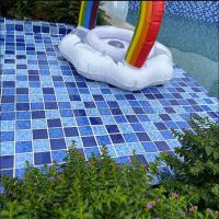 China Square Swimming Pool Mosaic Tile Indoor Fish Pool Ceramic Outdoor Landscape Wall Ground Blue for sale
