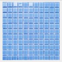 China 300x300mm Crystal Glass Mosaic Floor Wall Tile For Bathroom Swimming Pool Kitchen Backsplash for sale
