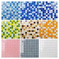 China 300x300mm Crystal Glass Mosaic Floor Wall Tile For Bathroom Swimming Pool Kitchen Backsplash for sale