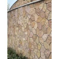 China 3D Natural Marble Stones Random Rusty Slate Meshed Flagstone Outdoor Garden Flooring Pavers Wall Tiles for sale