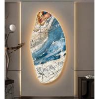 China Luxury Natural Quartzite Stone Slab Hotel Villa Living Room Wall Decor Kitchen Countertop for sale