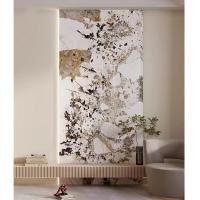 China Luxury Natural Quartzite Stone Slab Hotel Villa Living Room Wall Decor Kitchen Countertop for sale