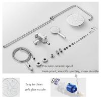 China Three Function Bath Shower Mixer Set Copper Alloy Adjustable Descaling Shower Set for sale