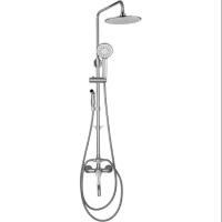 China Wall Mounted Round Faucet Shower Set Pressurized Shower Head For Household Bathroom for sale