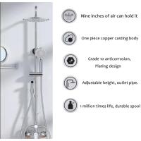 China Wall Mounted Round Faucet Shower Set Pressurized Shower Head For Household Bathroom for sale