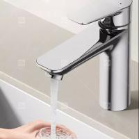 China Single Handle Bathroom Washbasin Faucet Hot And Cold Stainless Steel Household Sink for sale