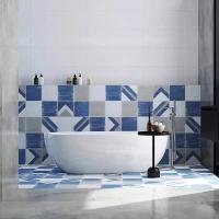 China Nordic INS Style Black White Glazed Porcelain Tiles 300*300mm For Floor And Interior Wall for sale