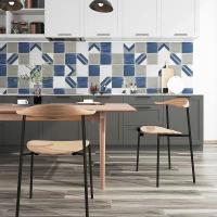 China Nordic INS Style Black White Glazed Porcelain Tiles 300*300mm For Floor And Interior Wall for sale