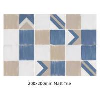 China Nordic INS Style Black White Glazed Porcelain Tiles 300*300mm For Floor And Interior Wall for sale
