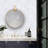 China Classic Carrara Natural Marble Stone Mosaic Porcelain Tiles For Floor And Wall for sale