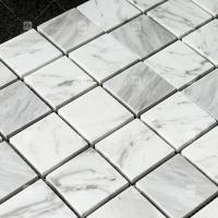 China Classic Carrara Natural Marble Stone Mosaic Porcelain Tiles For Floor And Wall for sale