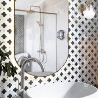 China Waterjet Flower Pattern Marble Stone Mosaic Bathroom Tiles For Home Decoration for sale