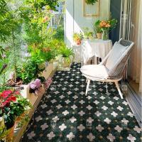 China Waterjet Flower Pattern Marble Stone Mosaic Bathroom Tiles For Home Decoration for sale