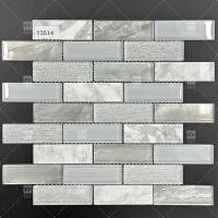 China Contemporary Style Rectangular Glass Mosaic Tile For Bathroom AAAA for sale