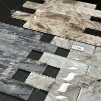 China Contemporary Style Rectangular Glass Mosaic Tile For Bathroom AAAA for sale