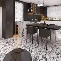 China 600x600mm White Matt Marble Glazed Ceramic Tiles Washroom Rustic Floor Wall Tiles for sale