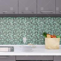 China Green Color Marble Stone Mosaic Tiles For Floor And Bathroom Wall for sale