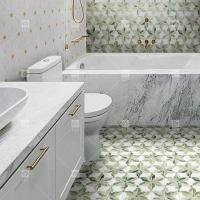 China Natural Stone Marble Mosaic Floor Wall Tile Flower Pattern For Bathroom Mosaic Tile for sale