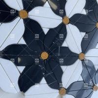 China Natural Stone Marble Mosaic Floor Wall Tile Flower Pattern For Bathroom Mosaic Tile for sale