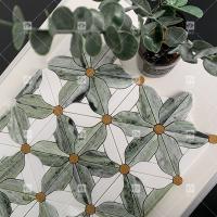 China Natural Stone Marble Mosaic Floor Wall Tile Flower Pattern For Bathroom Mosaic Tile for sale