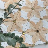 China Natural Stone Marble Mosaic Floor Wall Tile Flower Pattern For Bathroom Mosaic Tile for sale