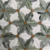 China Natural Stone Marble Mosaic Floor Wall Tile Flower Pattern For Bathroom Mosaic Tile for sale