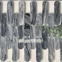 China Long Oval Stone Mosaic Subway Wall Tiles For Bathroom And Living Room for sale
